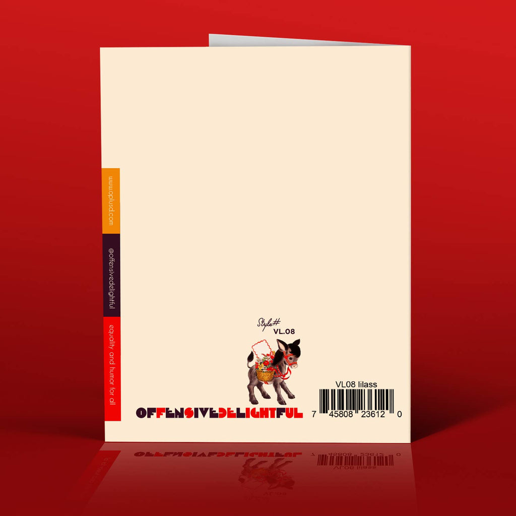 A LITTLE ASS! valentine card – One Strange Bird