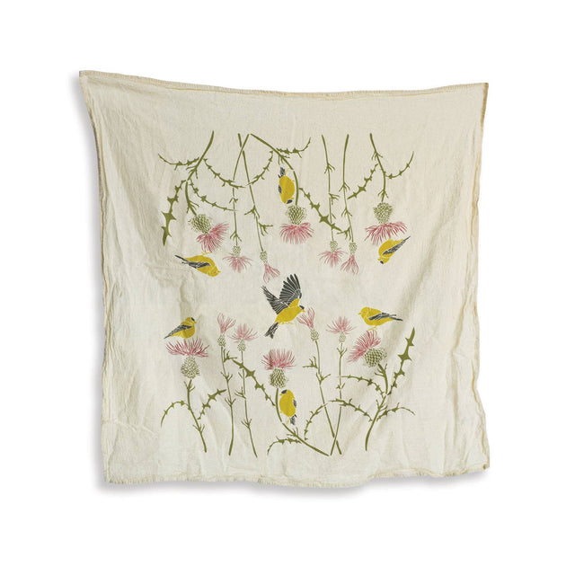 Thistle + Finch Kitchen Tea Towel with Birds / NATURAL – One Strange Bird