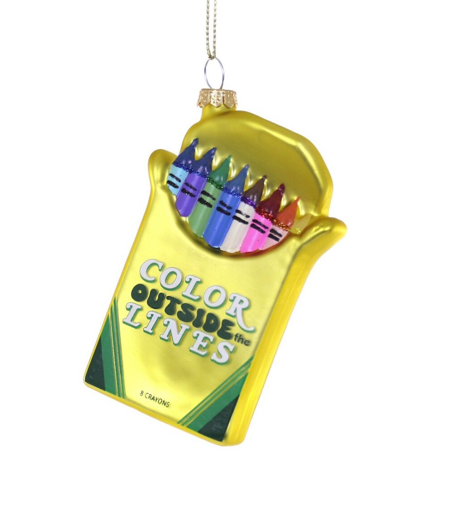 Color outside the Lines Crayon Box Ornament – One Strange Bird